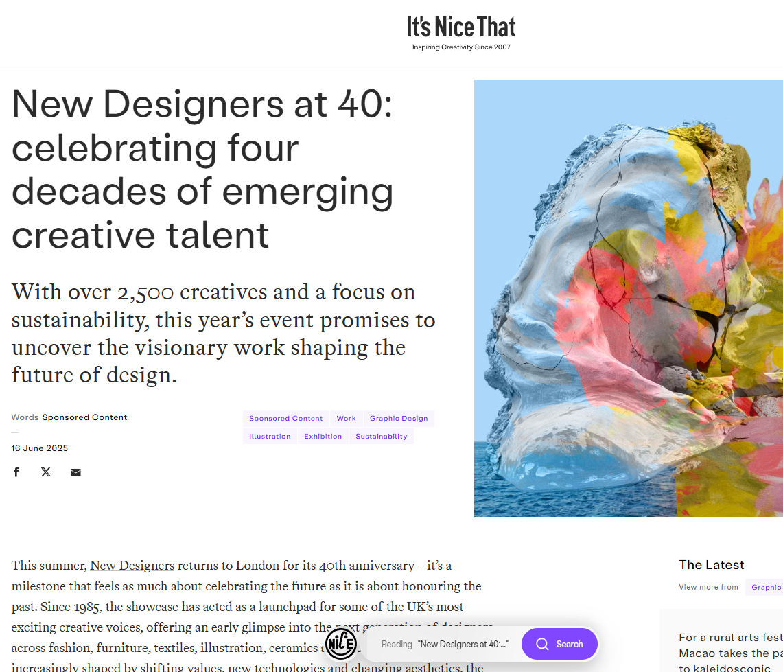 New Designers | The UK's Leading Graduate Design Event